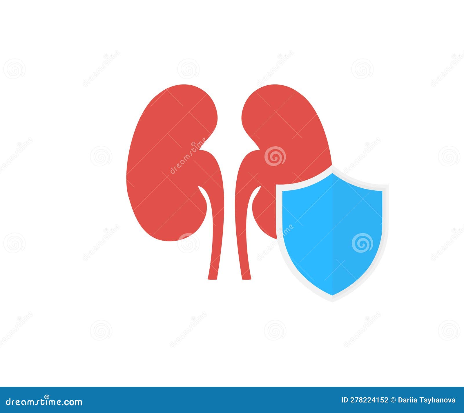 Kidney Protection Concept Logo Design. Human Kidney Protect Concept ...