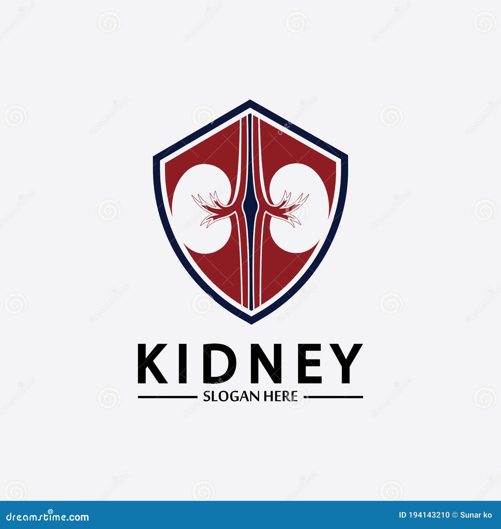 Kidney Shield Logo Template Design Vector, Emblem, Design Concept ...