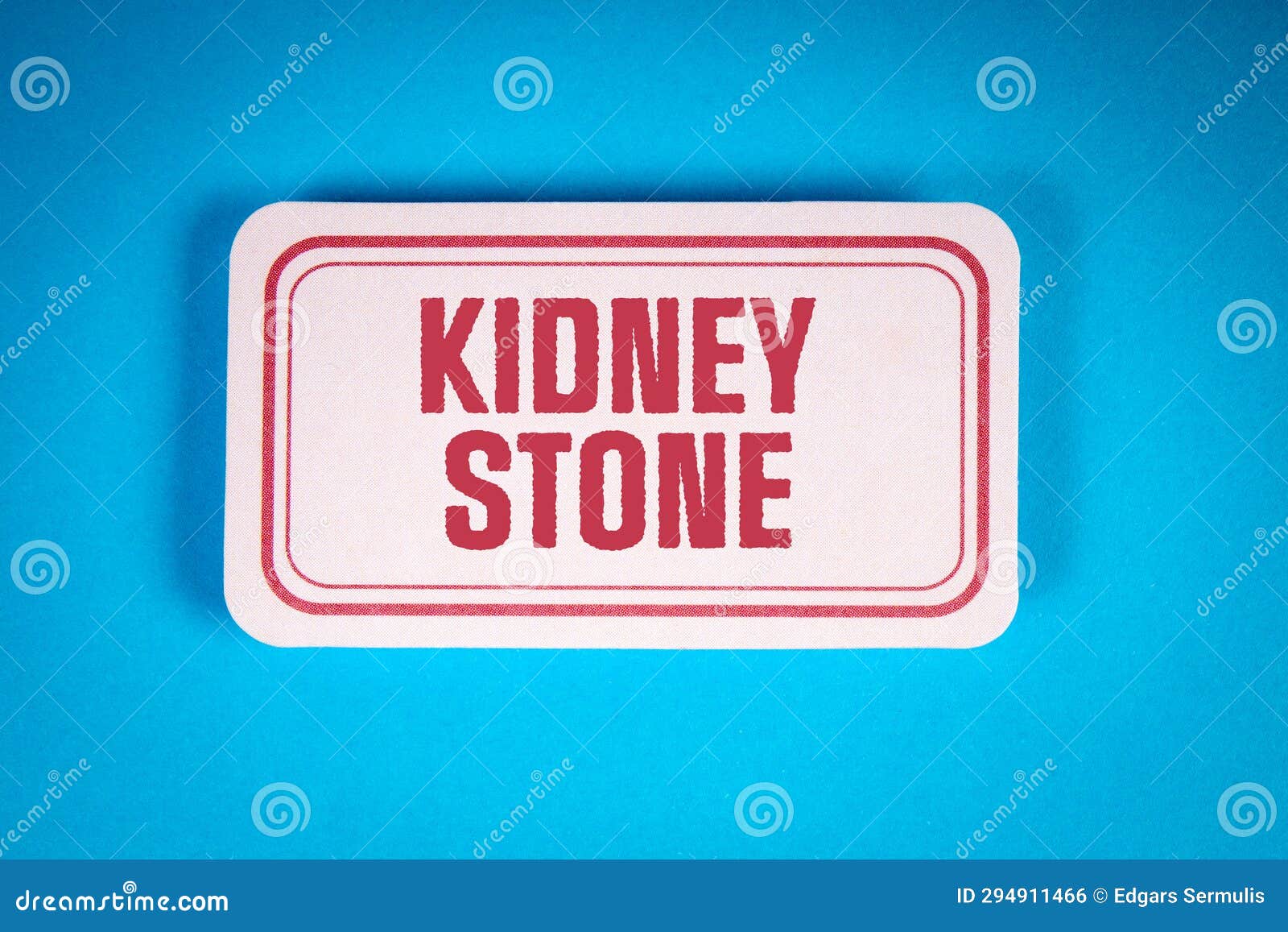 Kidney Stone. Sticky Note with Text on a Blue Background Stock Photo ...