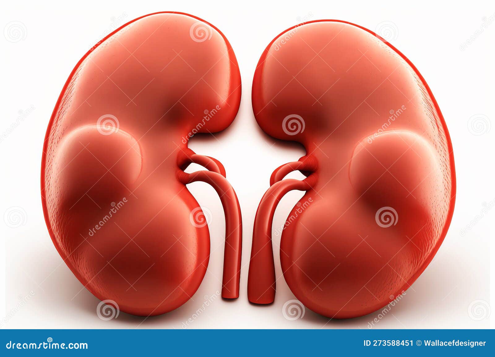 Kidneys. Human Body Organ Illustration. Generative AI. Stock ...