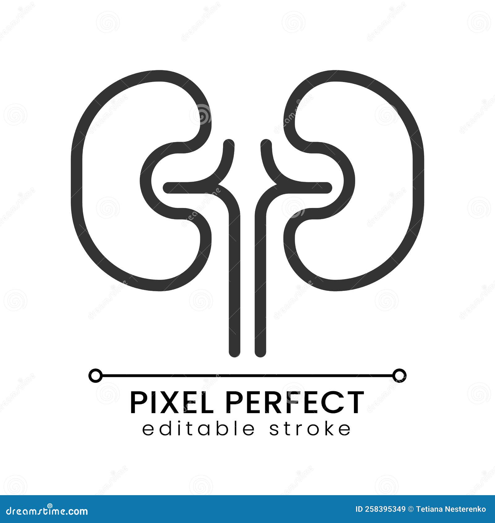 Kidneys Pixel Perfect Linear Icon Stock Vector - Illustration of ... Kidneys Pixel Perfect Linear Icon Stock Vector - Illustration of ...