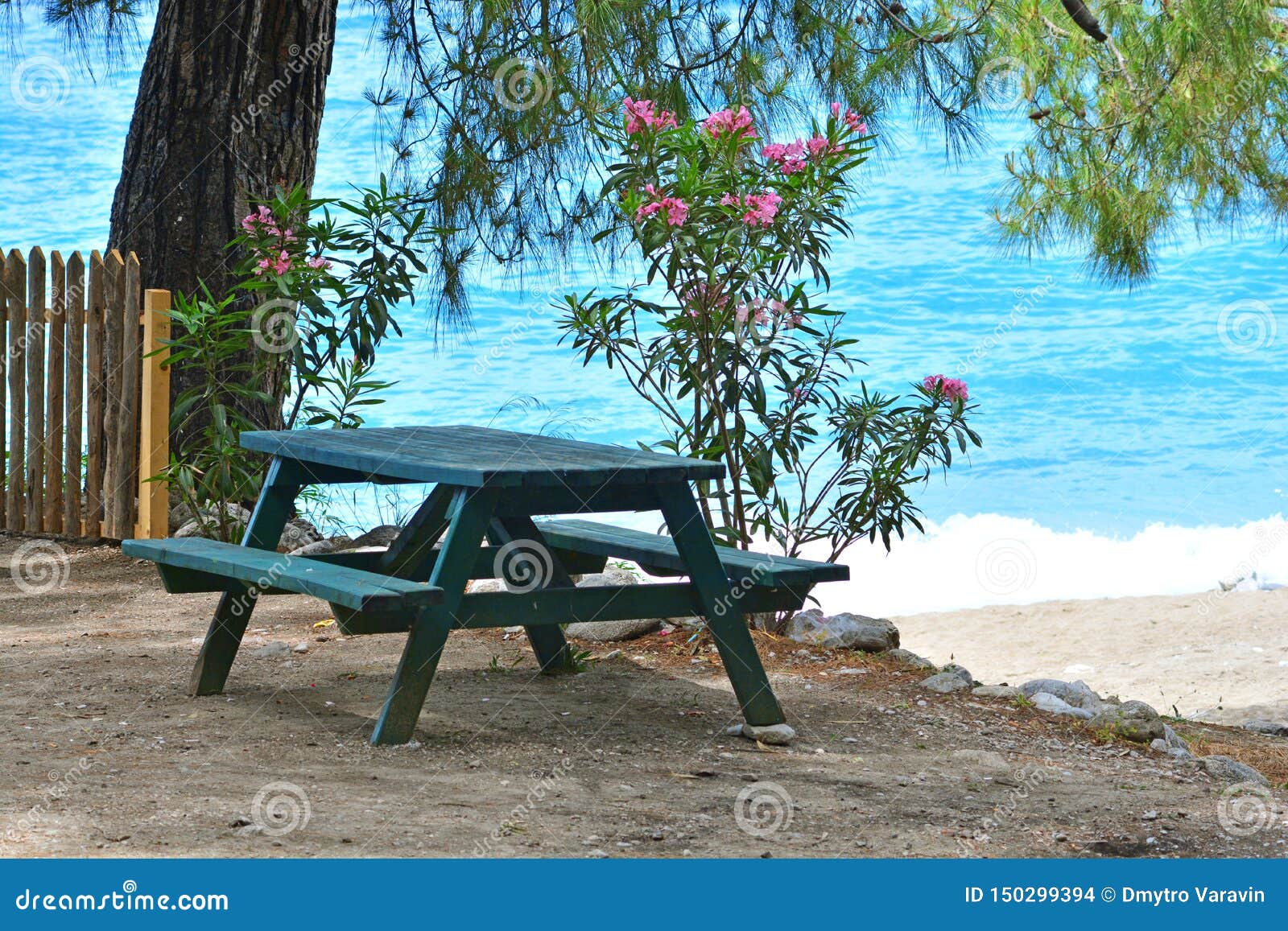 Kidrak Beach, Turkey. Bench with a Beautiful Seaview Stock Photo ...