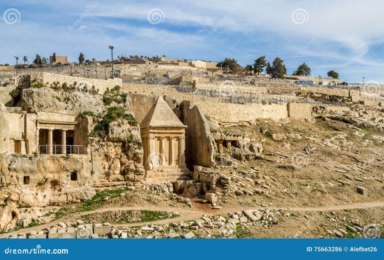 Kidron Valley, Jerusalén foto de archivo. Imagen de zechariah - 75663286