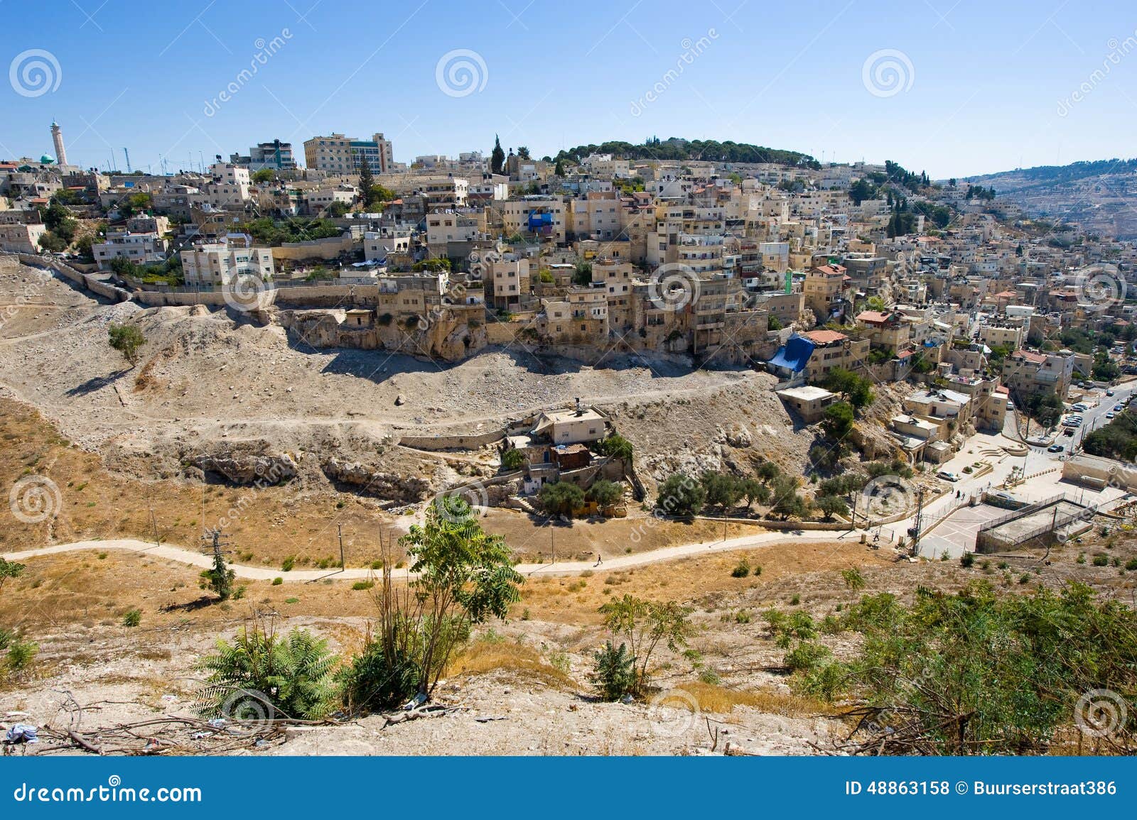 Kidron valley in Jerusalem stock photo. Image of jewish - 48863158