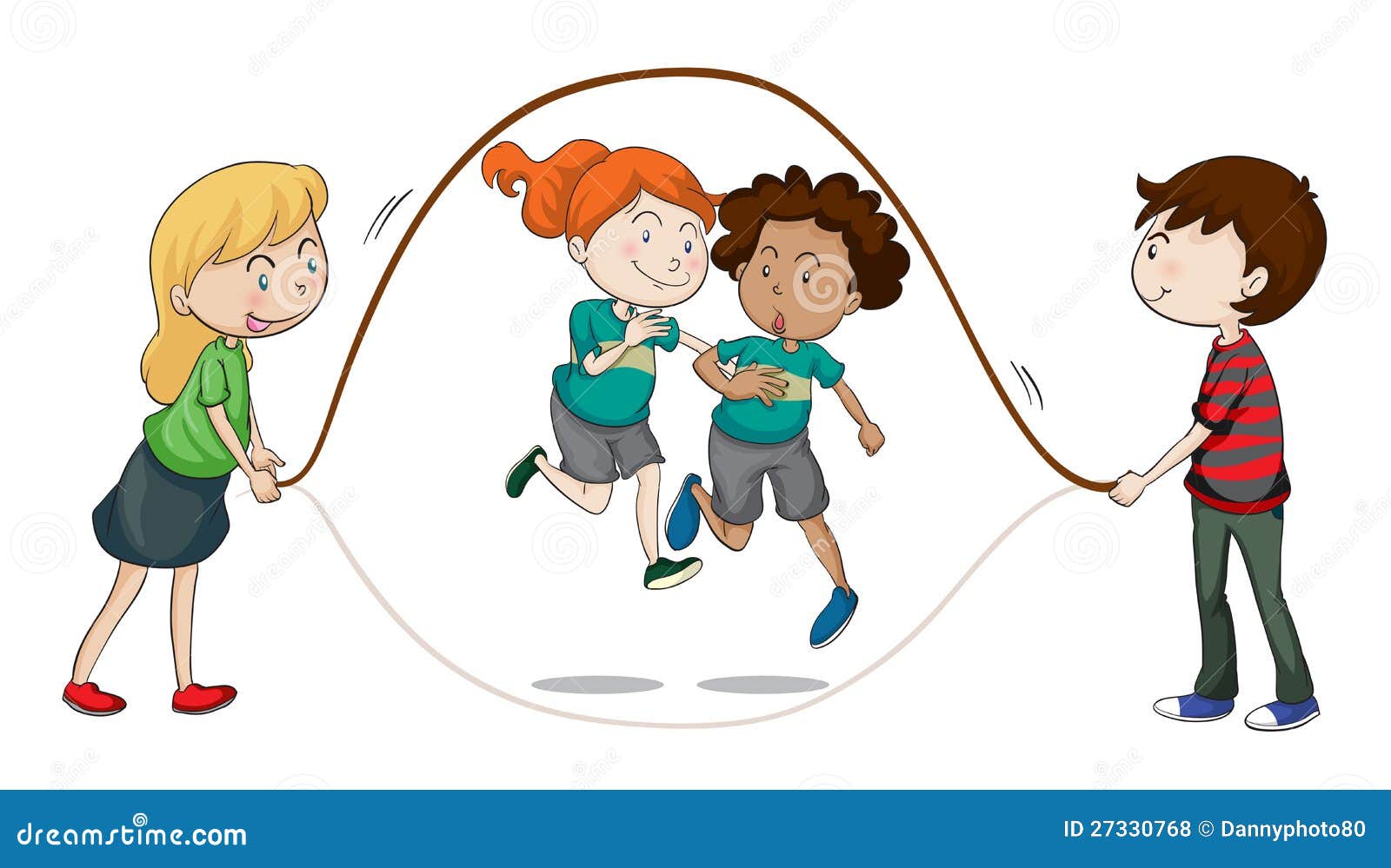 Old Lady With Skip Rope Vector Illustration | CartoonDealer.com #70070924