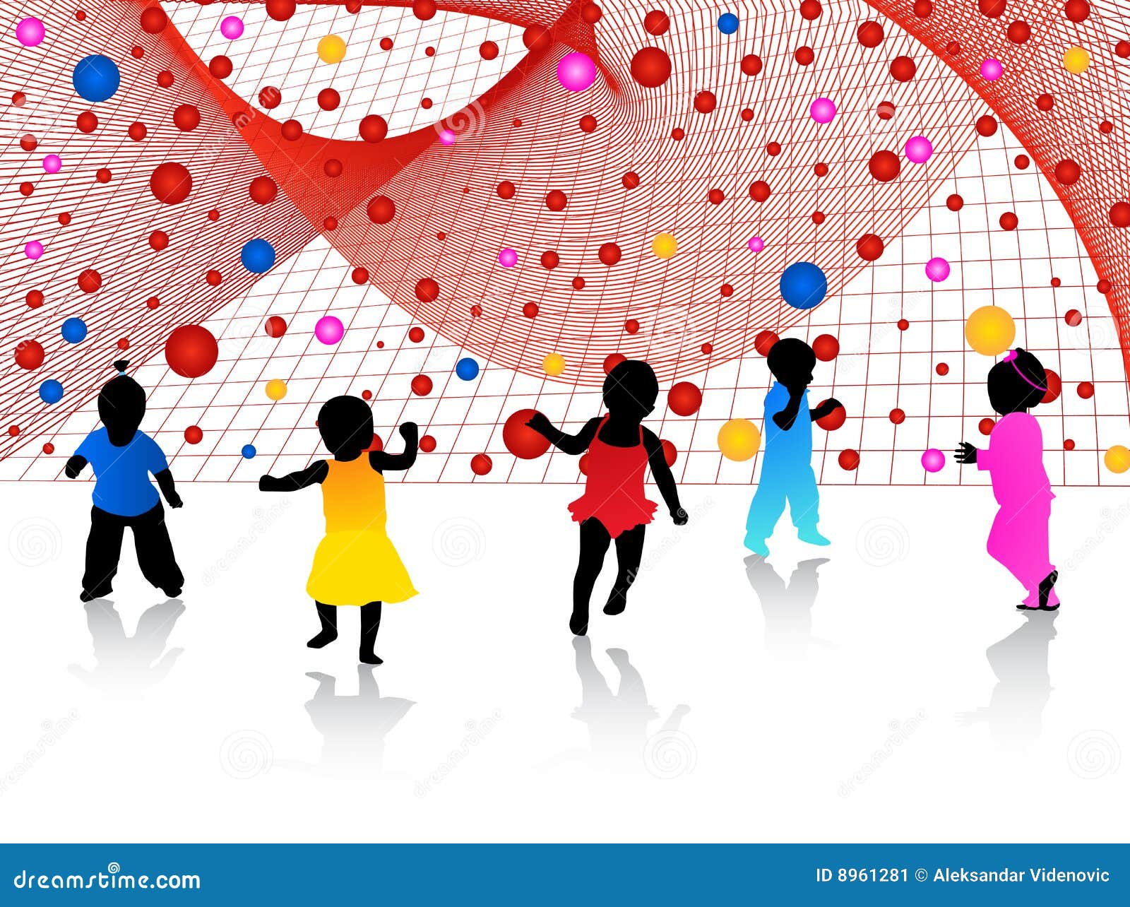 Kids and abstract stock vector. Illustration of people - 8961281