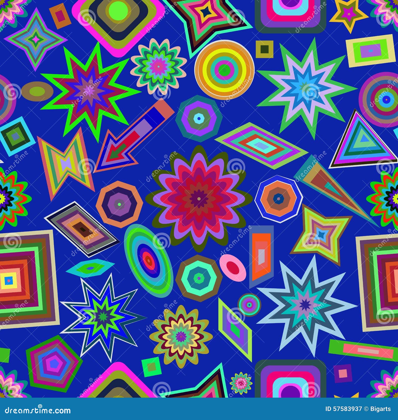 Kids Abstract Seamless Pattern. Stock Vector - Illustration of banner ...