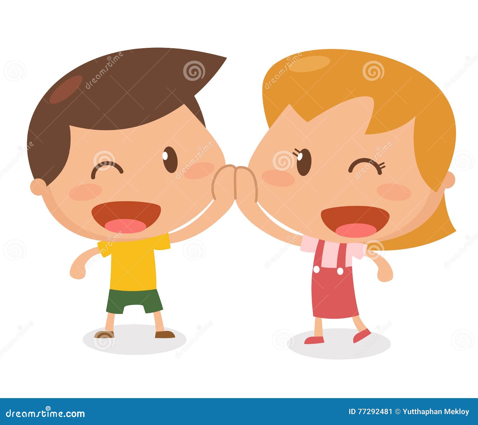 Kids in action. Greeting stock illustration. Illustration of happy ...
