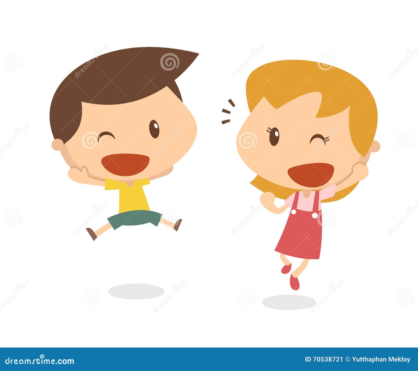 Kids in action. Happy stock illustration. Illustration of school - 70538721