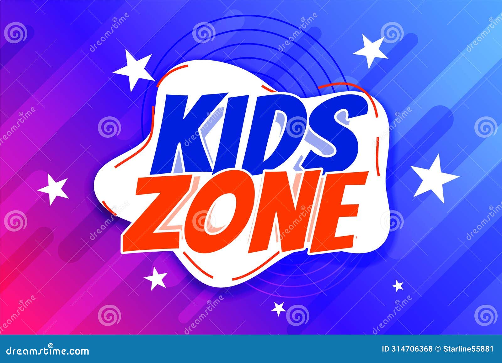 Kids Activities Zone Banner for Children Daycare Fun Stock Vector ...