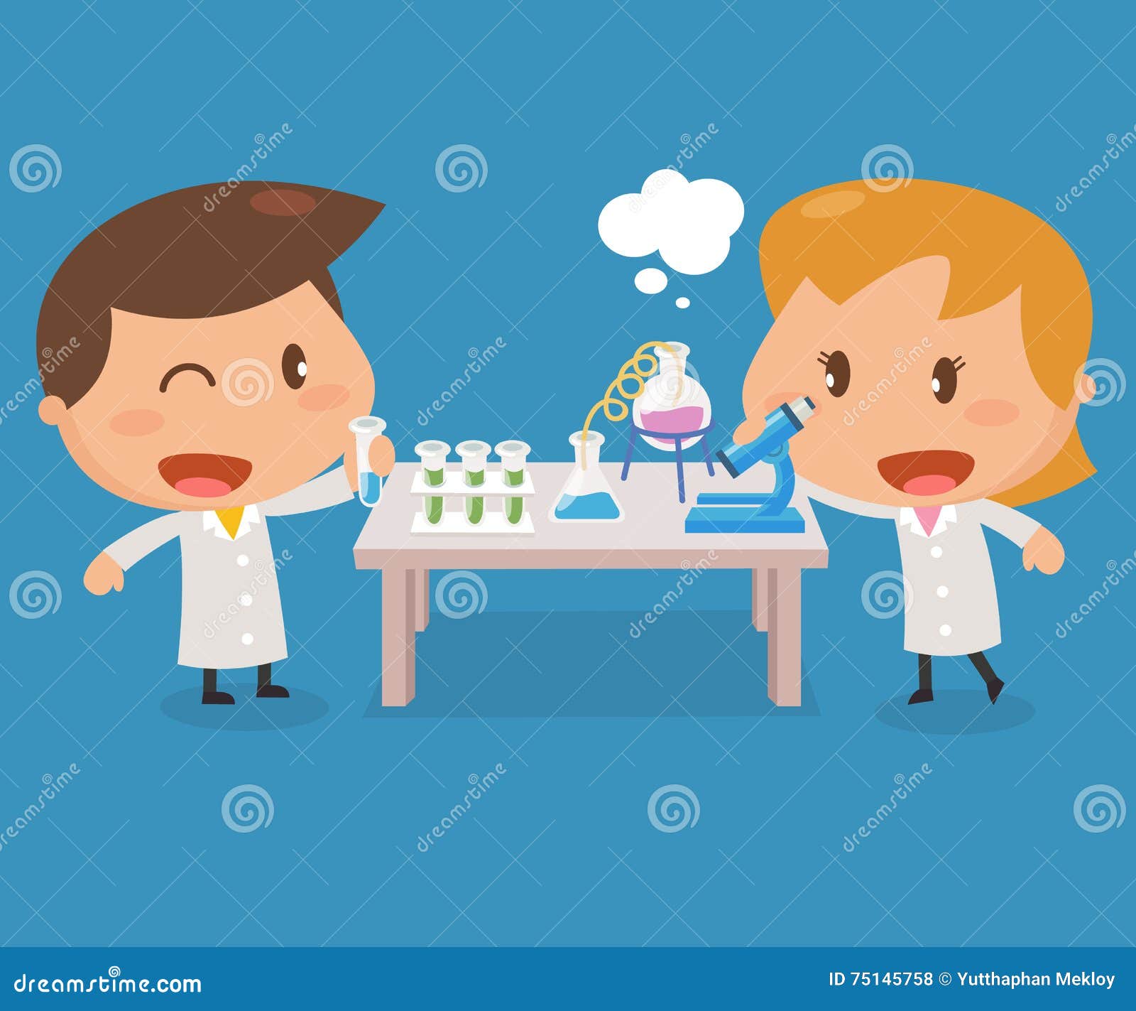 Kids Activity. Kids and Experimental Stock Illustration - Illustration ...