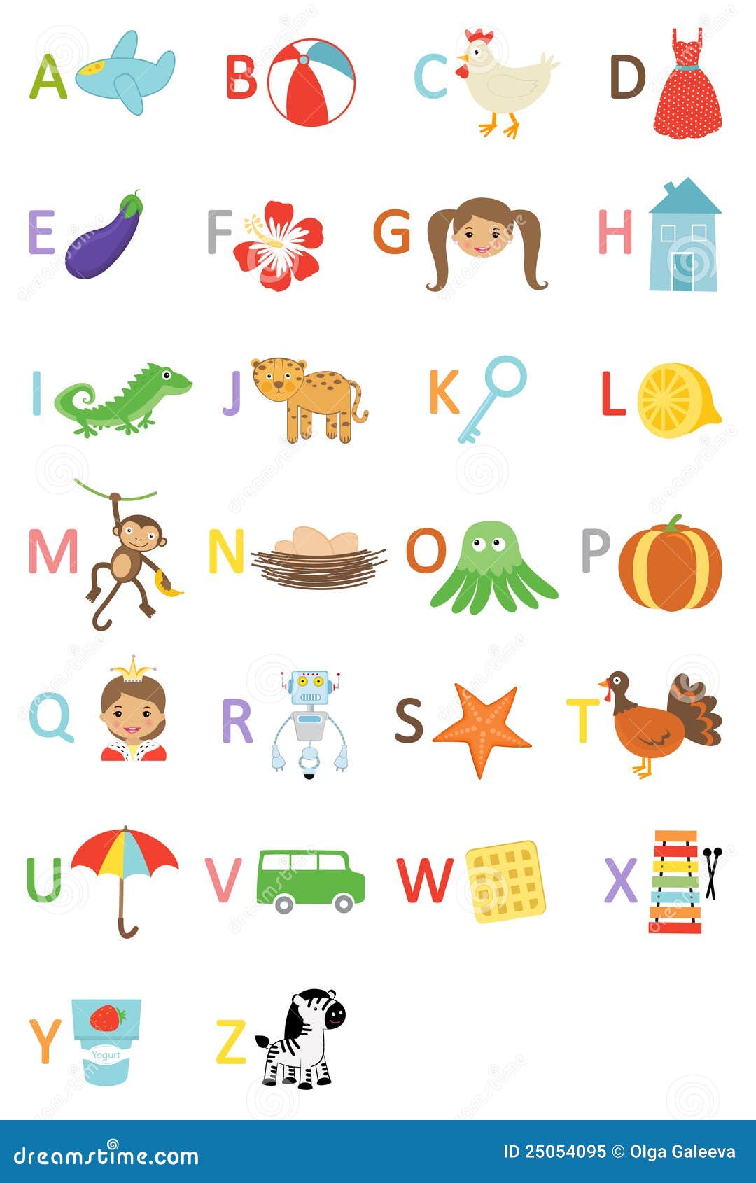 Kids alphabet stock vector. Illustration of language - 25054095