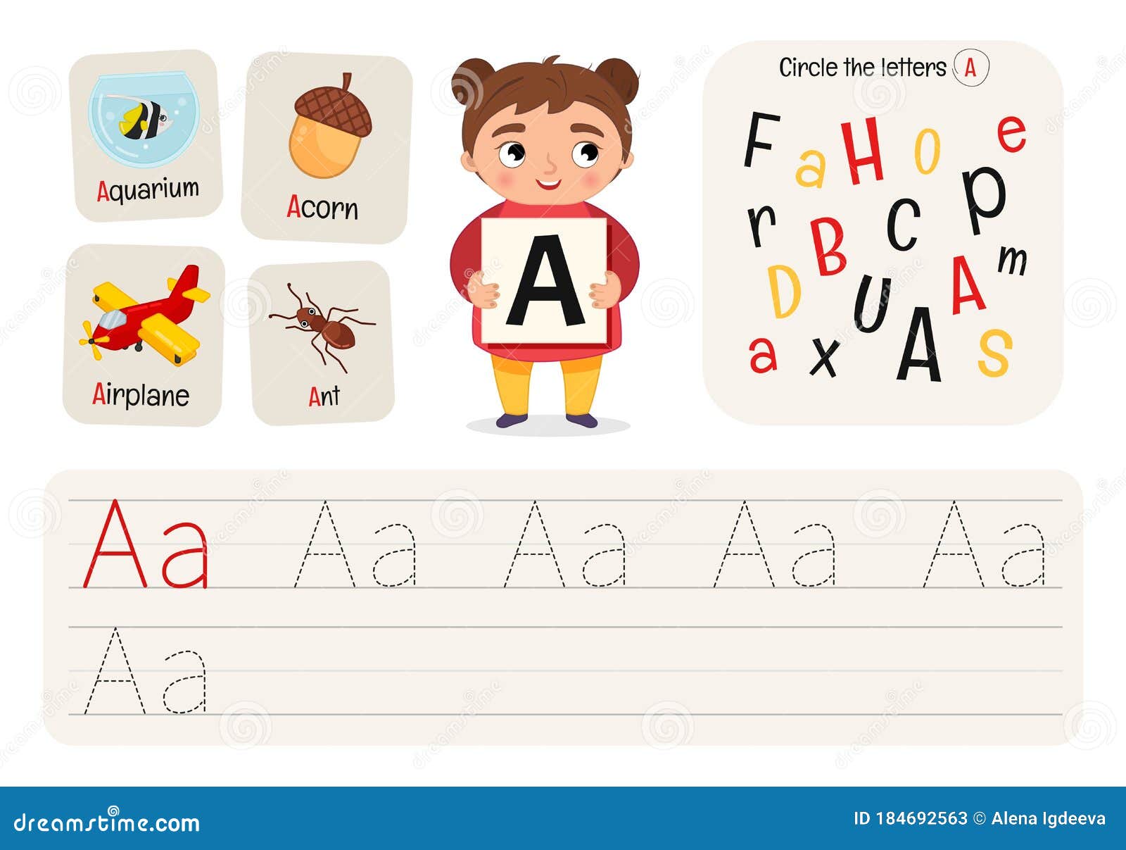 Kids learning material. stock vector. Illustration of kids - 184692563