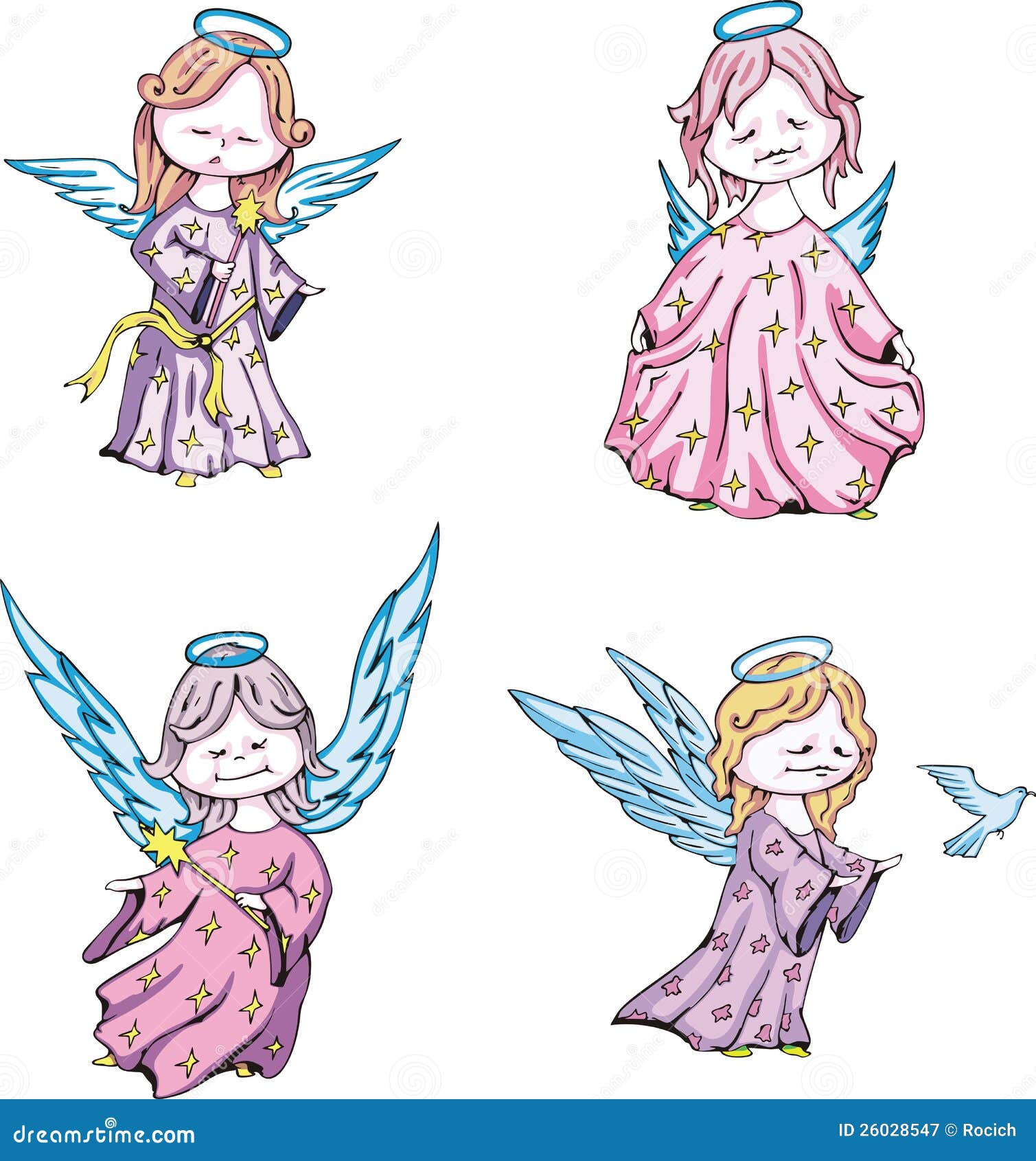 Kids angels stock vector. Illustration of religion, color - 26028547