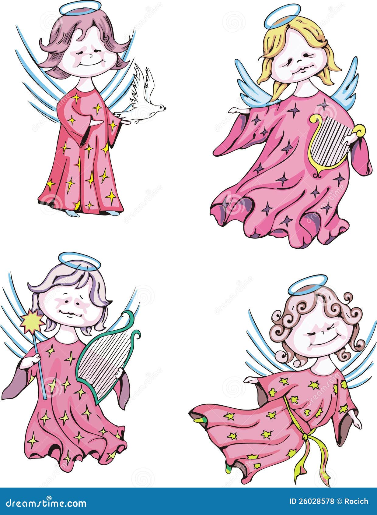 Kids angels stock vector. Illustration of nice, cartoon - 26028578