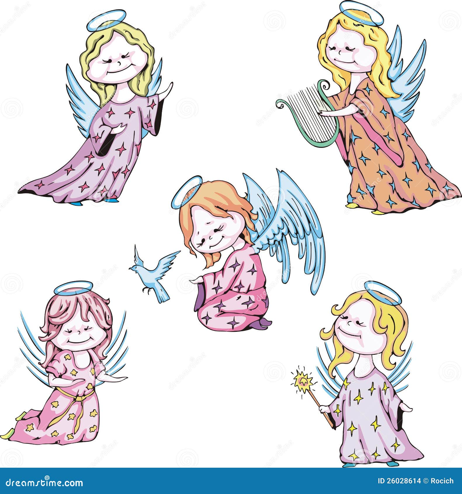 Kids angels stock vector. Illustration of paradise, girl - 26028614