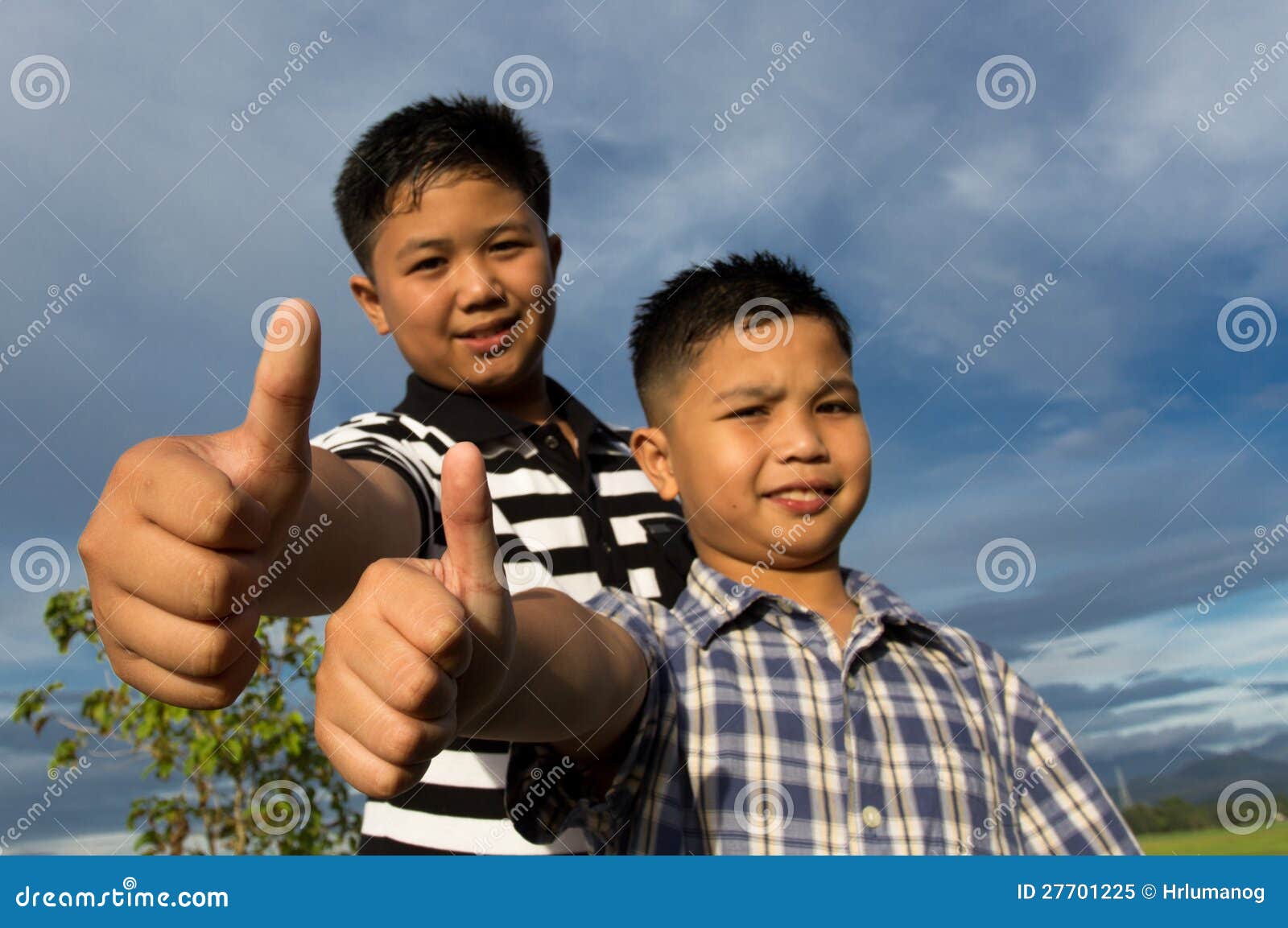 Kids with Approval Hand Gesture Stock Image - Image of smile, youth ...
