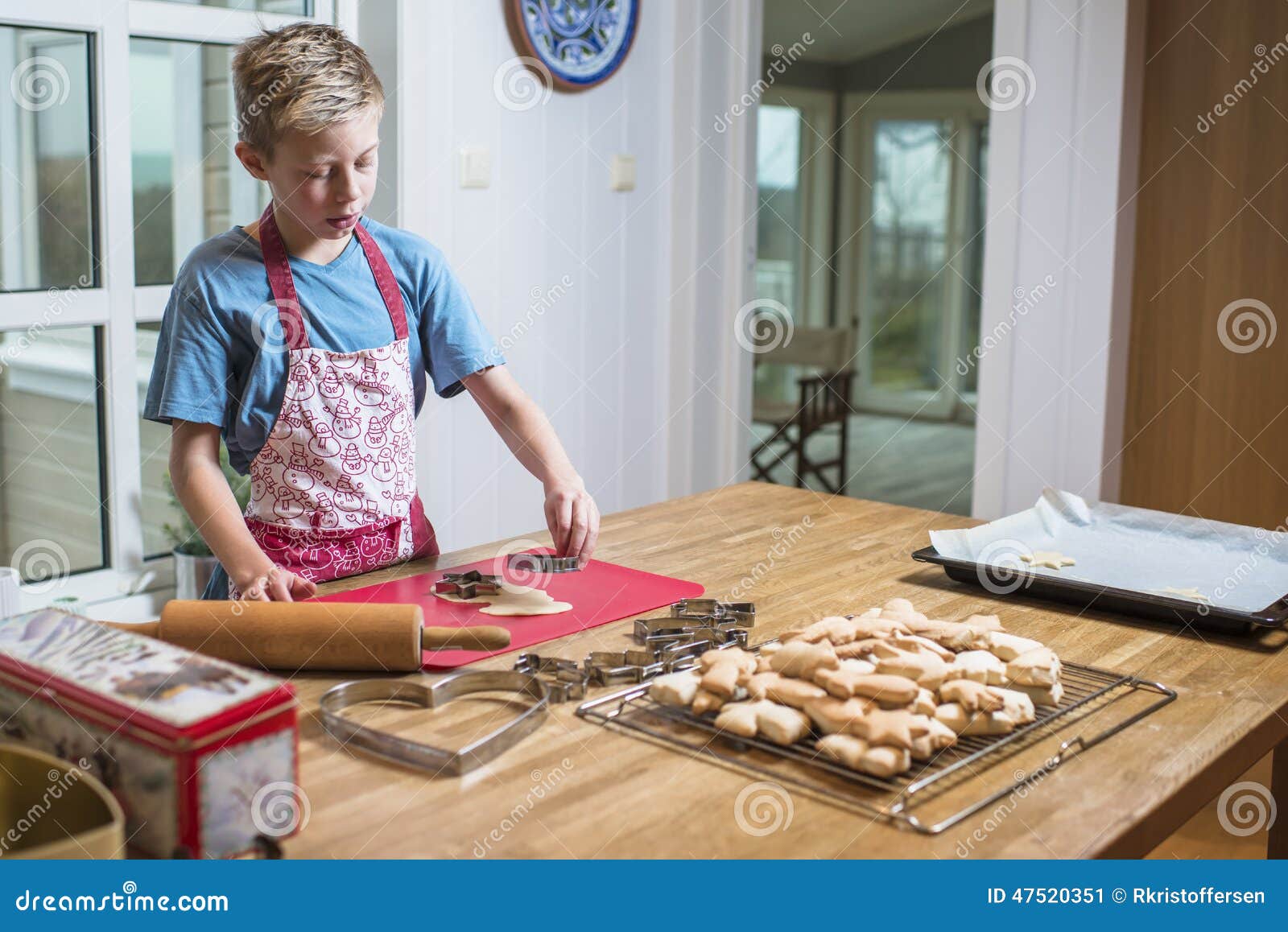 Kids baking gingerbread stock image. Image of holiday - 47520351