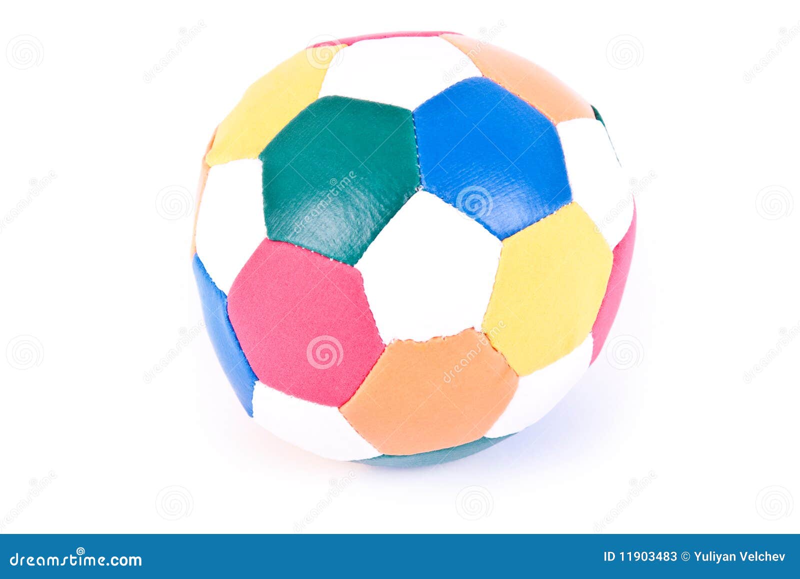 Kids ball stock image. Image of play, blue, orange, soccer - 11903483