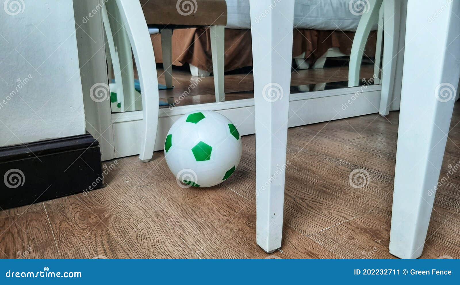Kids Ball on Top Floor stock image. Image of kids, soccer - 202232711