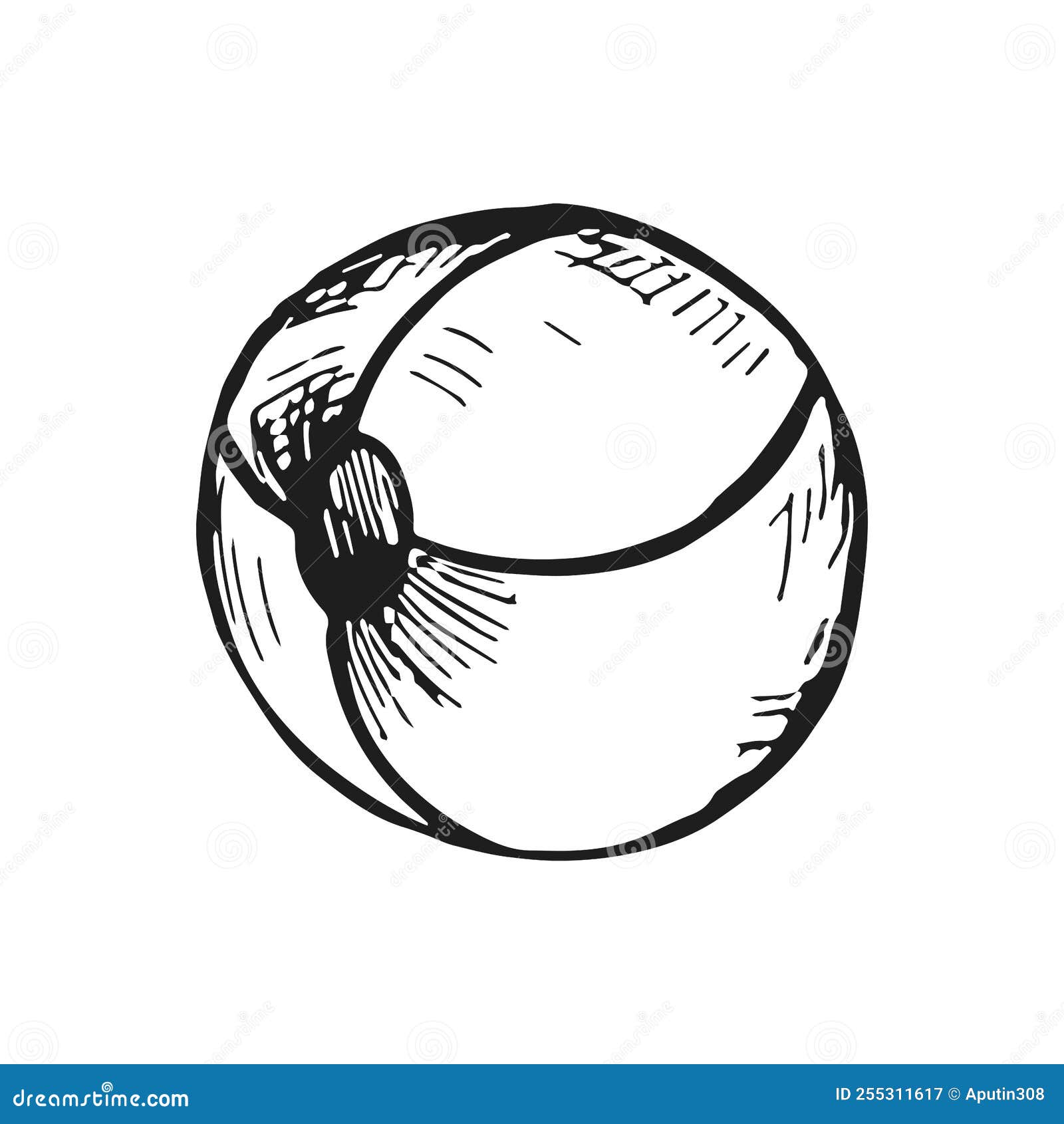 Kids Ball Toy Sketch Vector Illustration Stock Vector - Illustration of ...