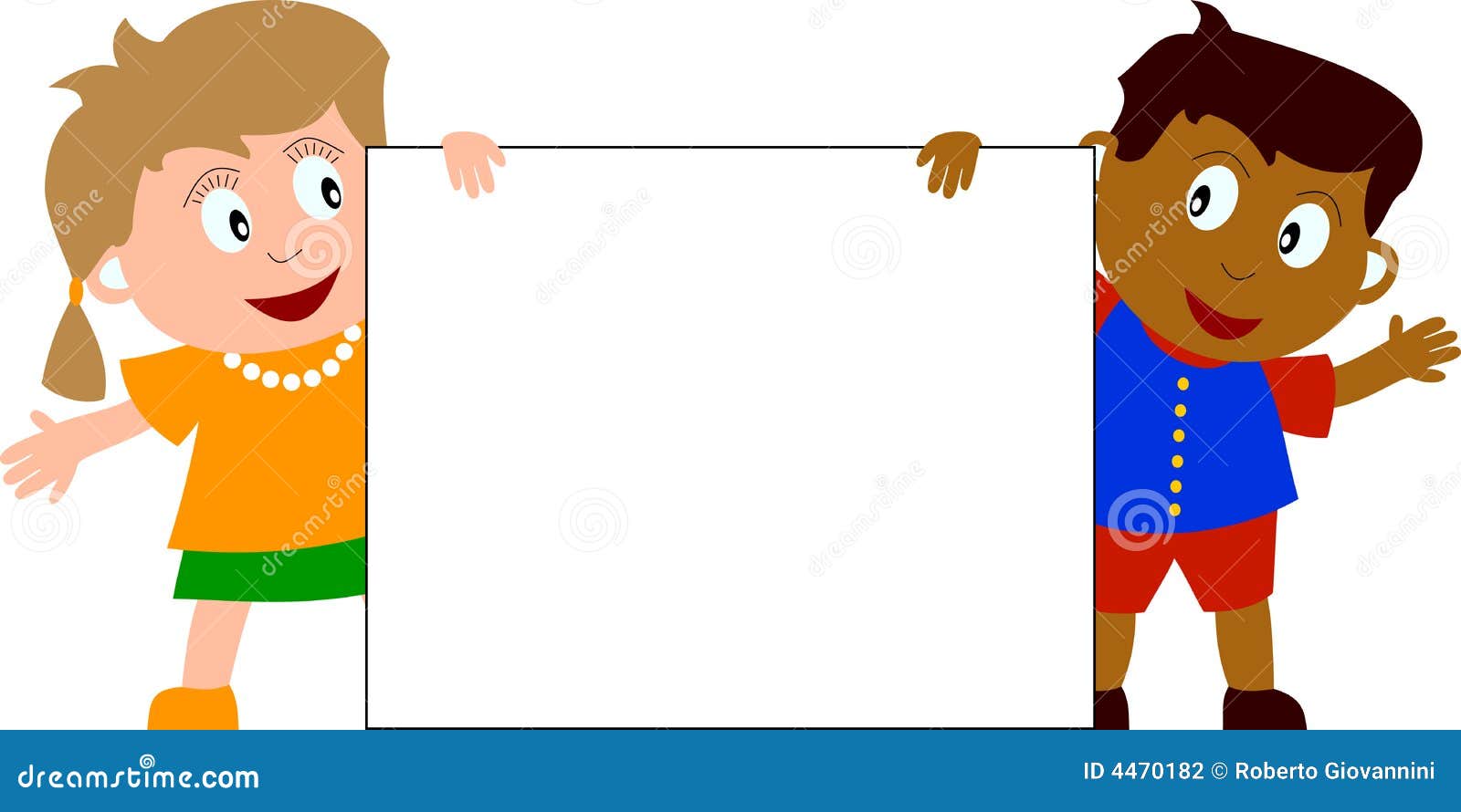 Kids & Banner [2] stock vector. Illustration of cartoon - 4470182