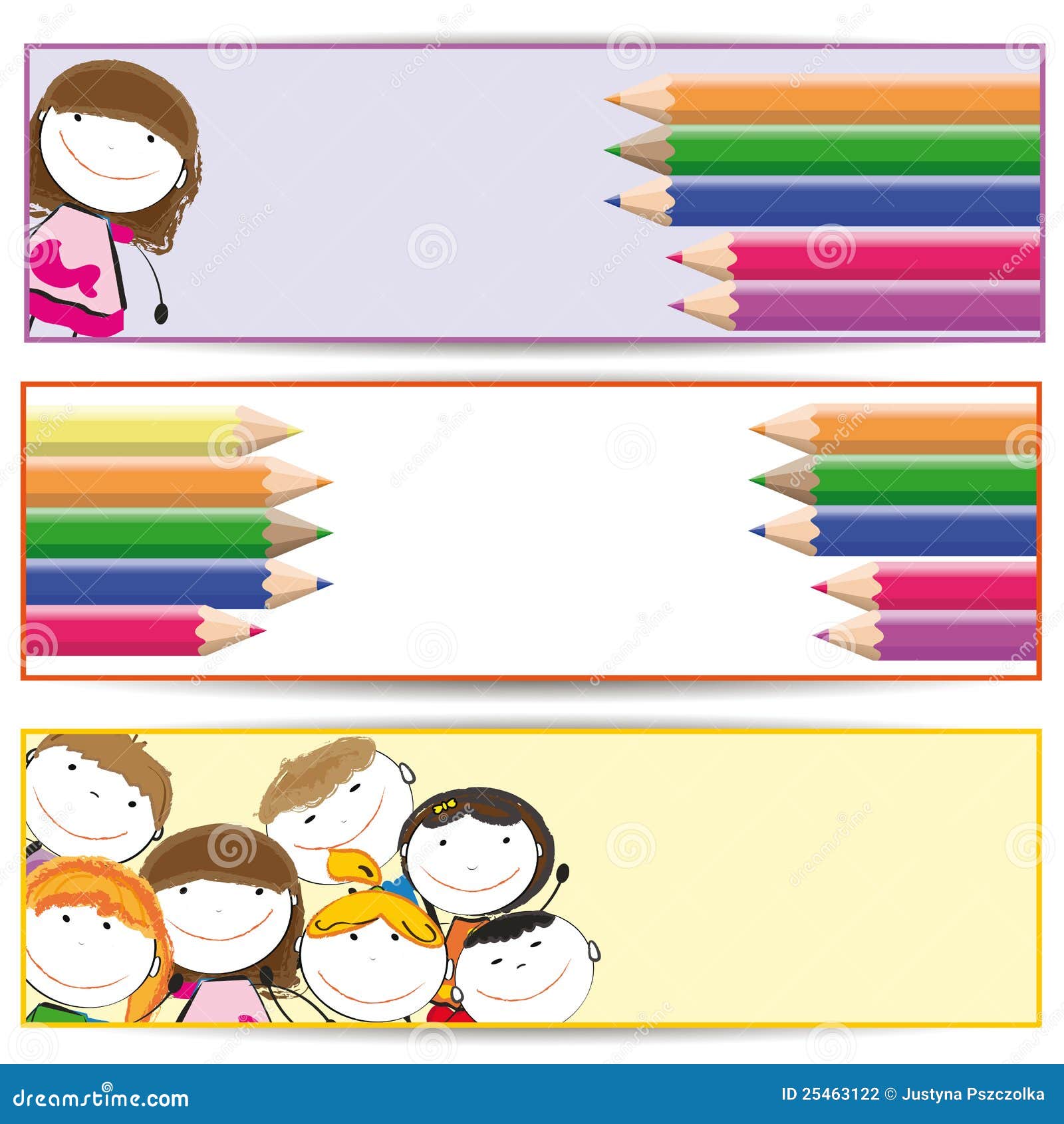 Kids banner stock vector. Illustration of background - 25463122