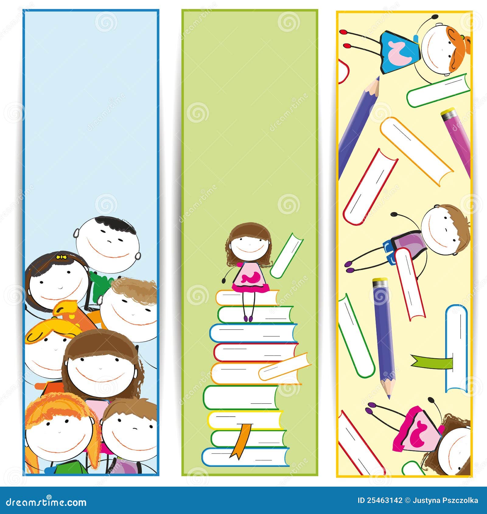 Kids banner stock vector. Illustration of contour, healthy - 25463142