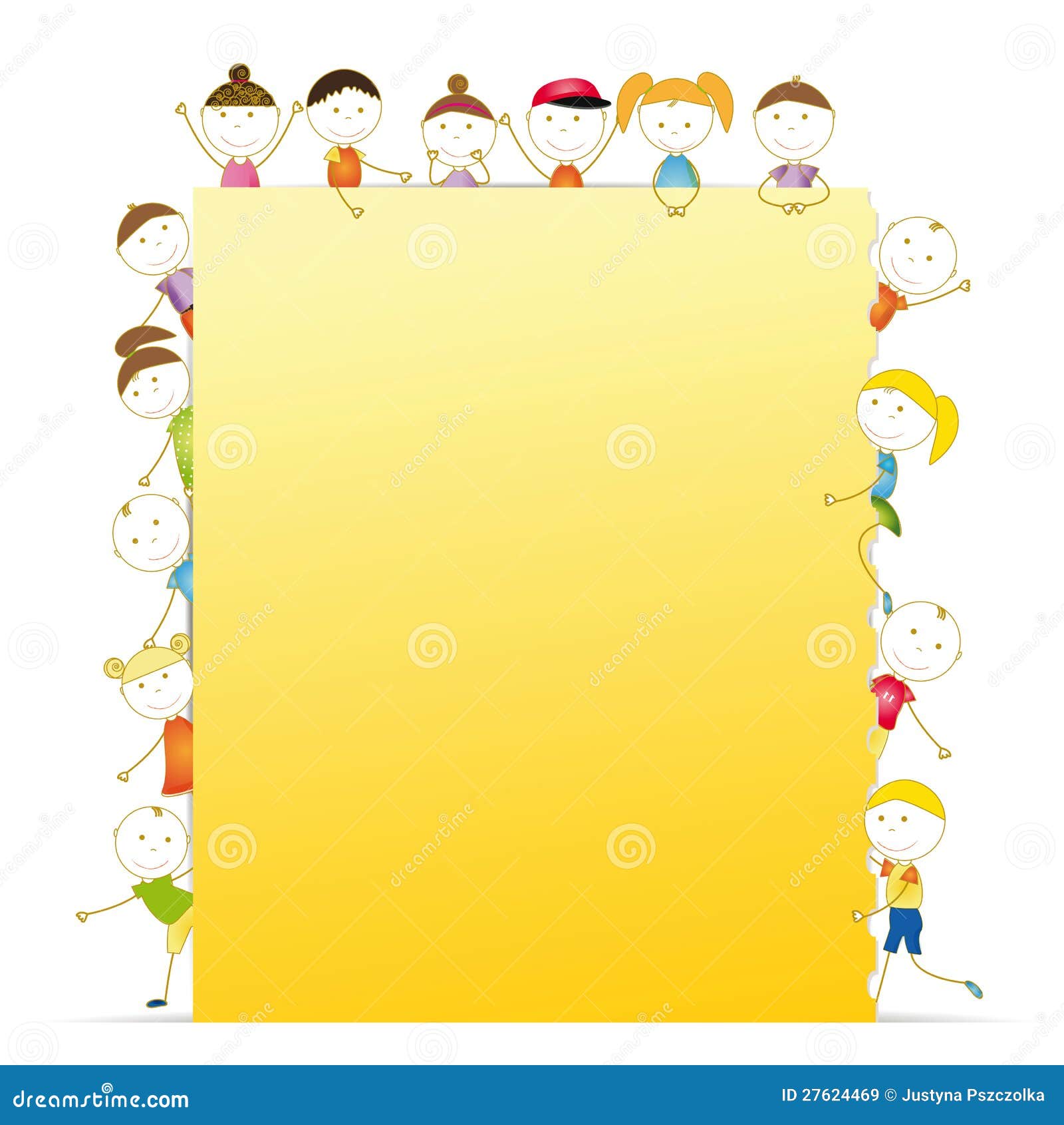 Kids banner stock vector. Illustration of boys, hands - 27624469