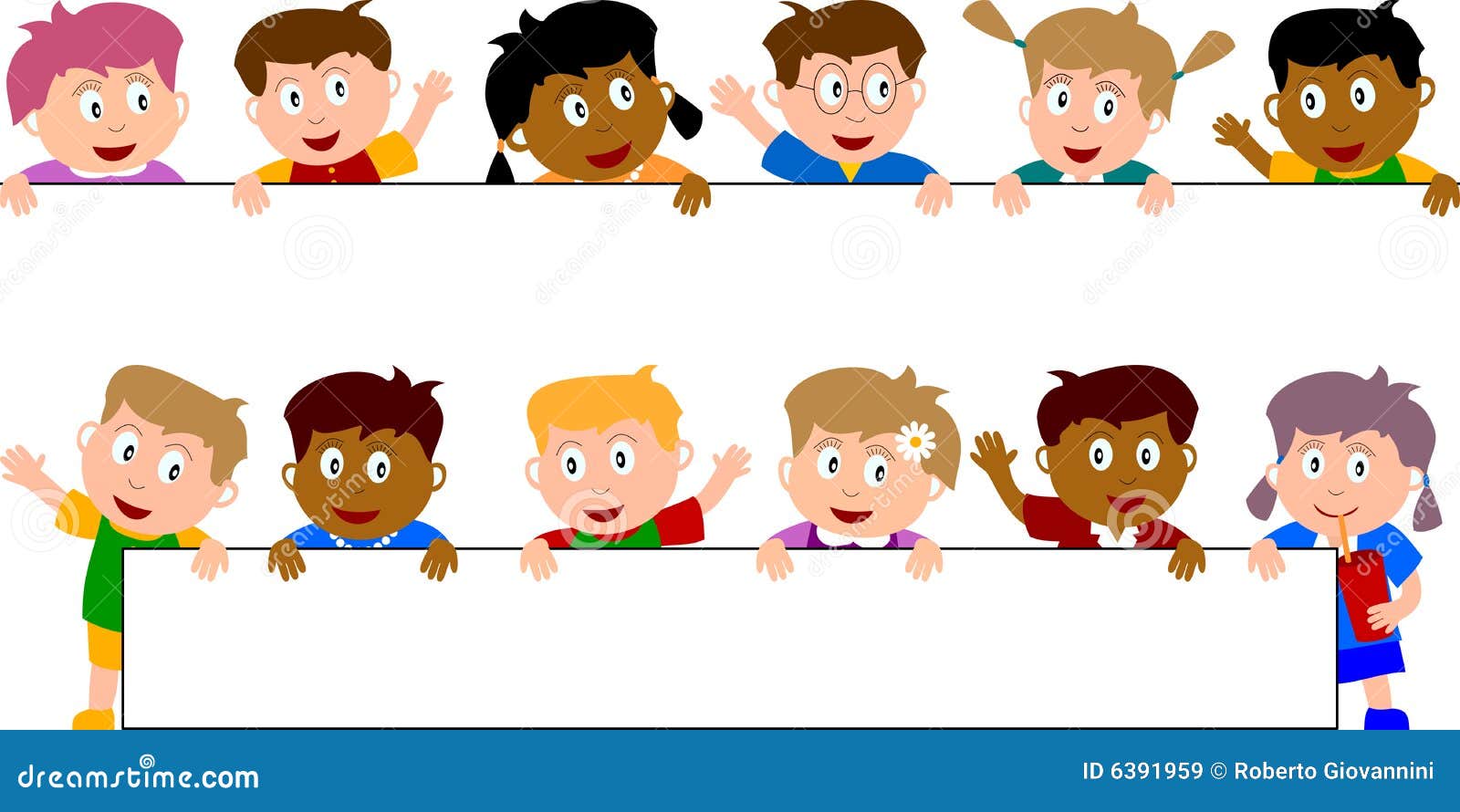 Kids & Banner [5] stock vector. Illustration of banner - 6391959