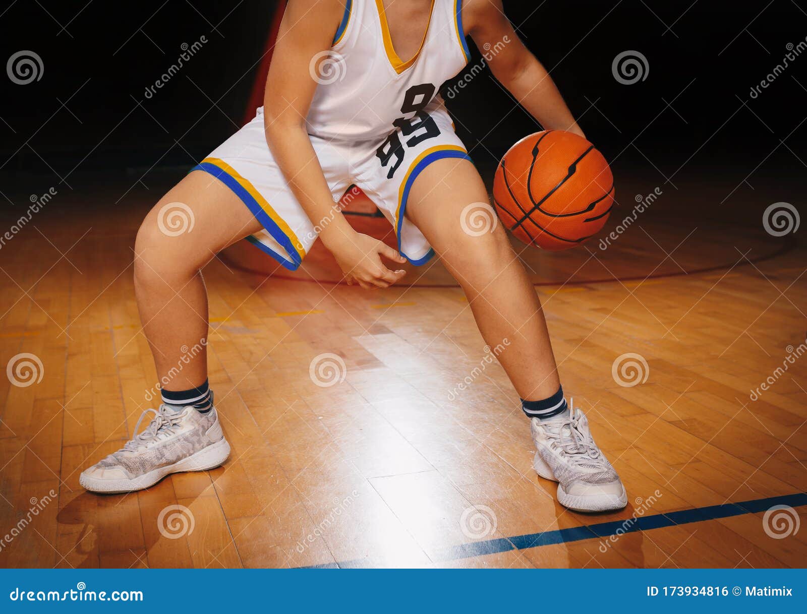 Kids Basketball Player on a Game Stock Photo - Image of expression ...