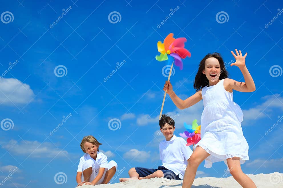 Kids on the beach stock photo. Image of happy, caucasian - 11339566