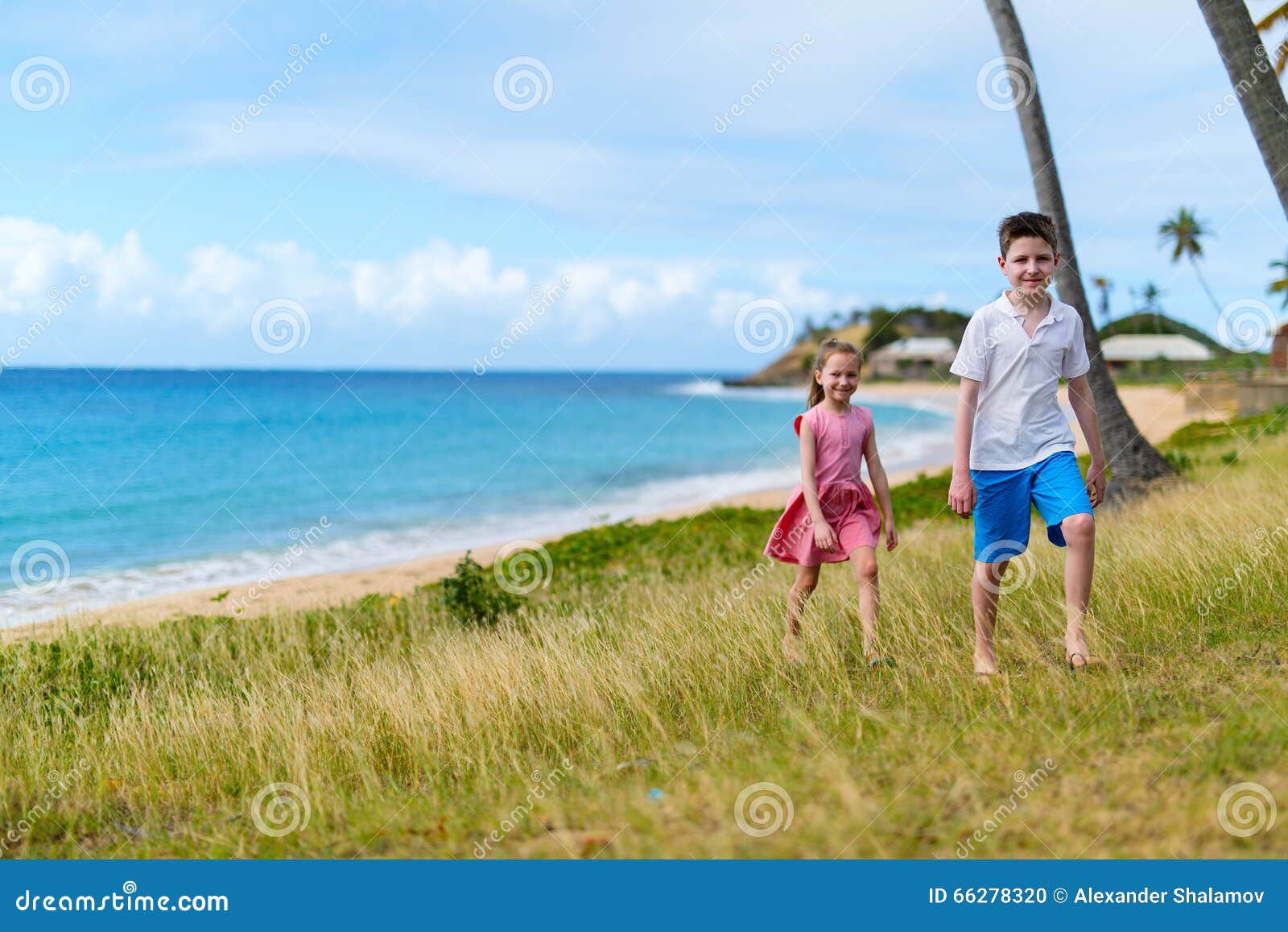 Kids at beach stock photo. Image of people, exploring - 66278320