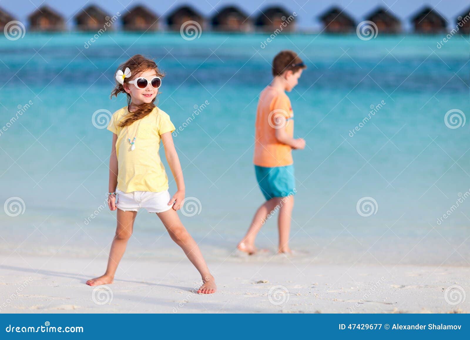 Kids at beach stock image. Image of shore, summer, person - 47429677
