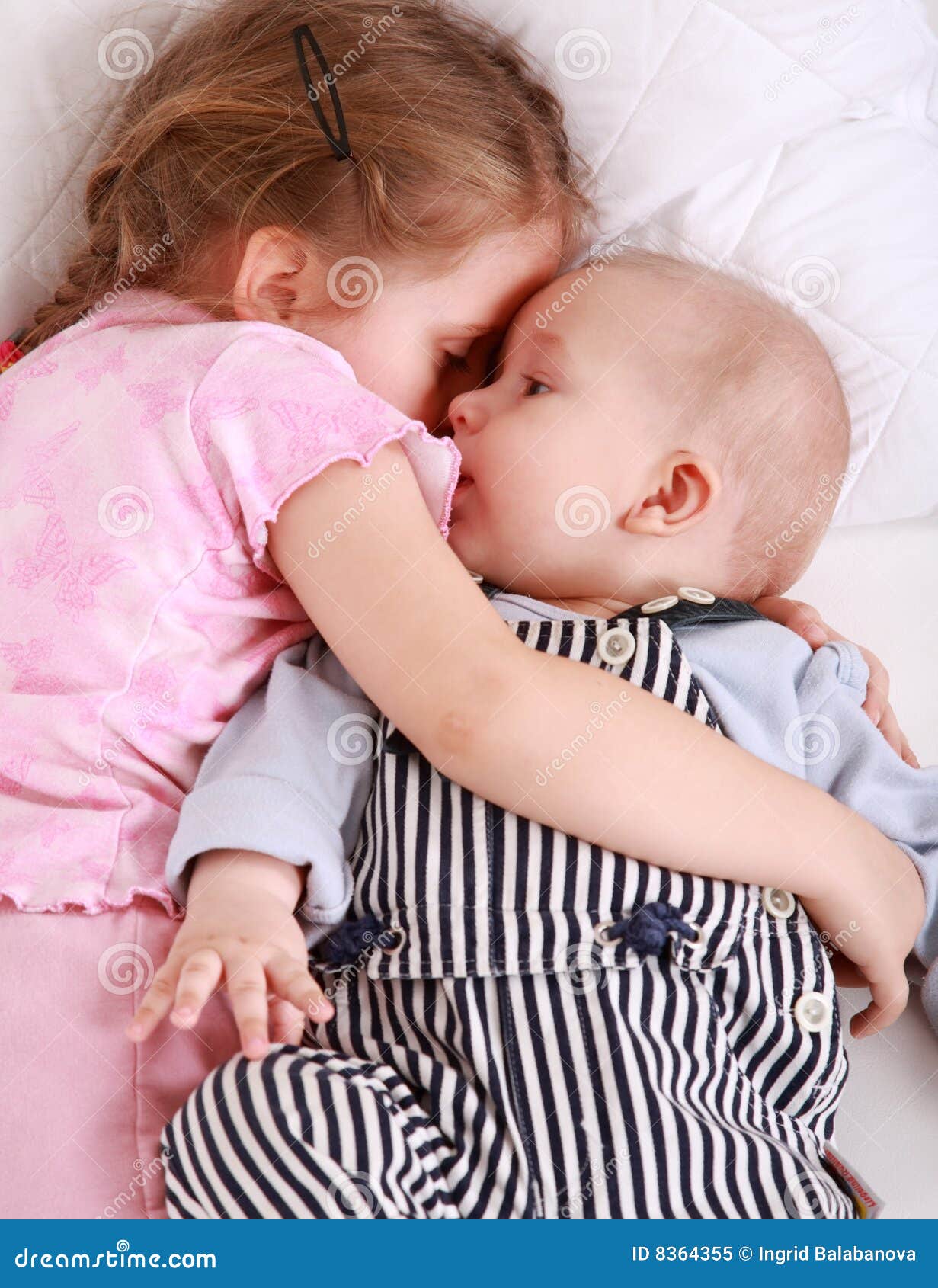 Kids in bed stock image. Image of emotion, love, adorable - 8364355