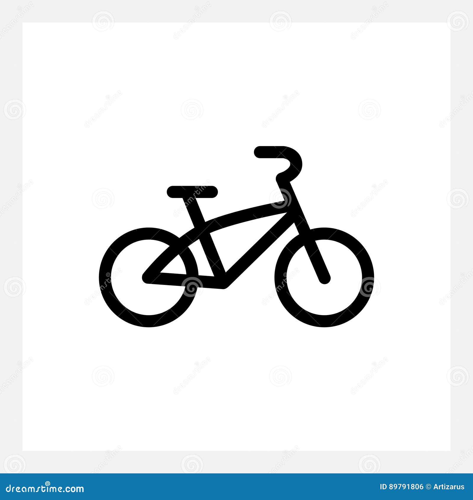 Kids Bike Icon stock vector. Illustration of ride, sport - 89791806