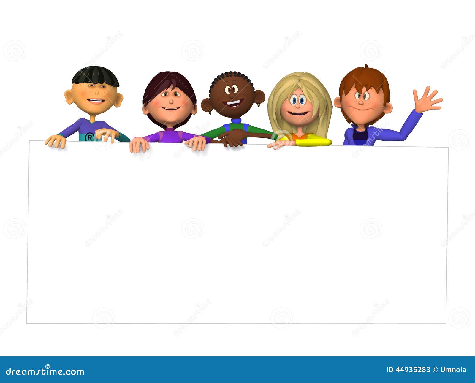 Kids with a black sign stock illustration. Illustration of african ...