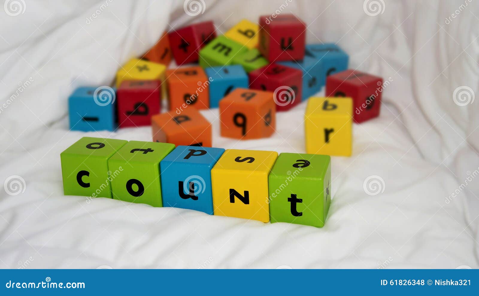 Kids blocks count stock photo. Image of writing, read - 61826348