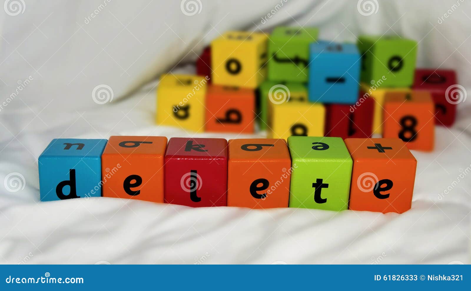 Kids blocks delete stock image. Image of alphabet, arranged - 61826333