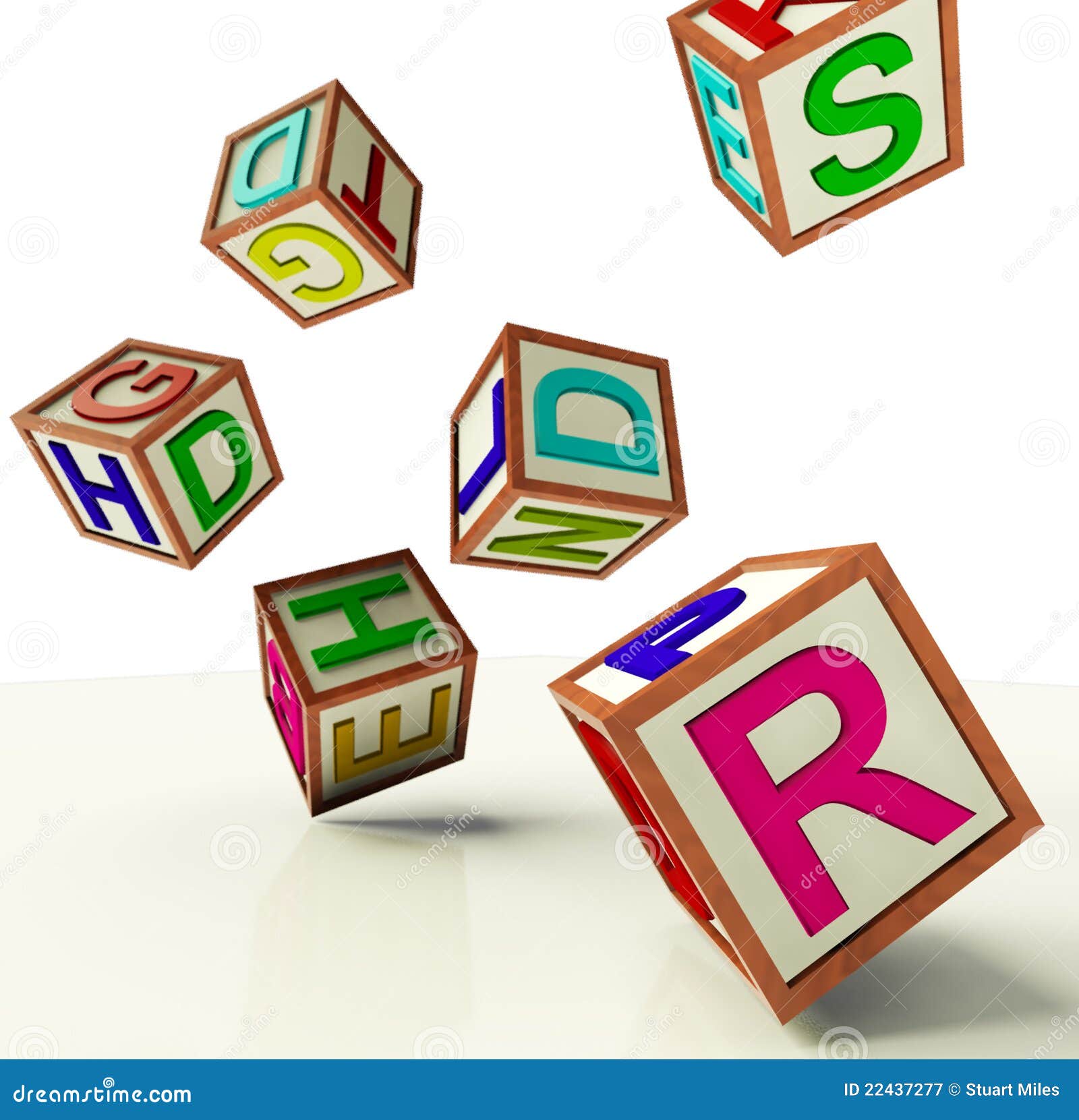 Kids Blocks Falling As Symbol for Education Stock Illustration ...