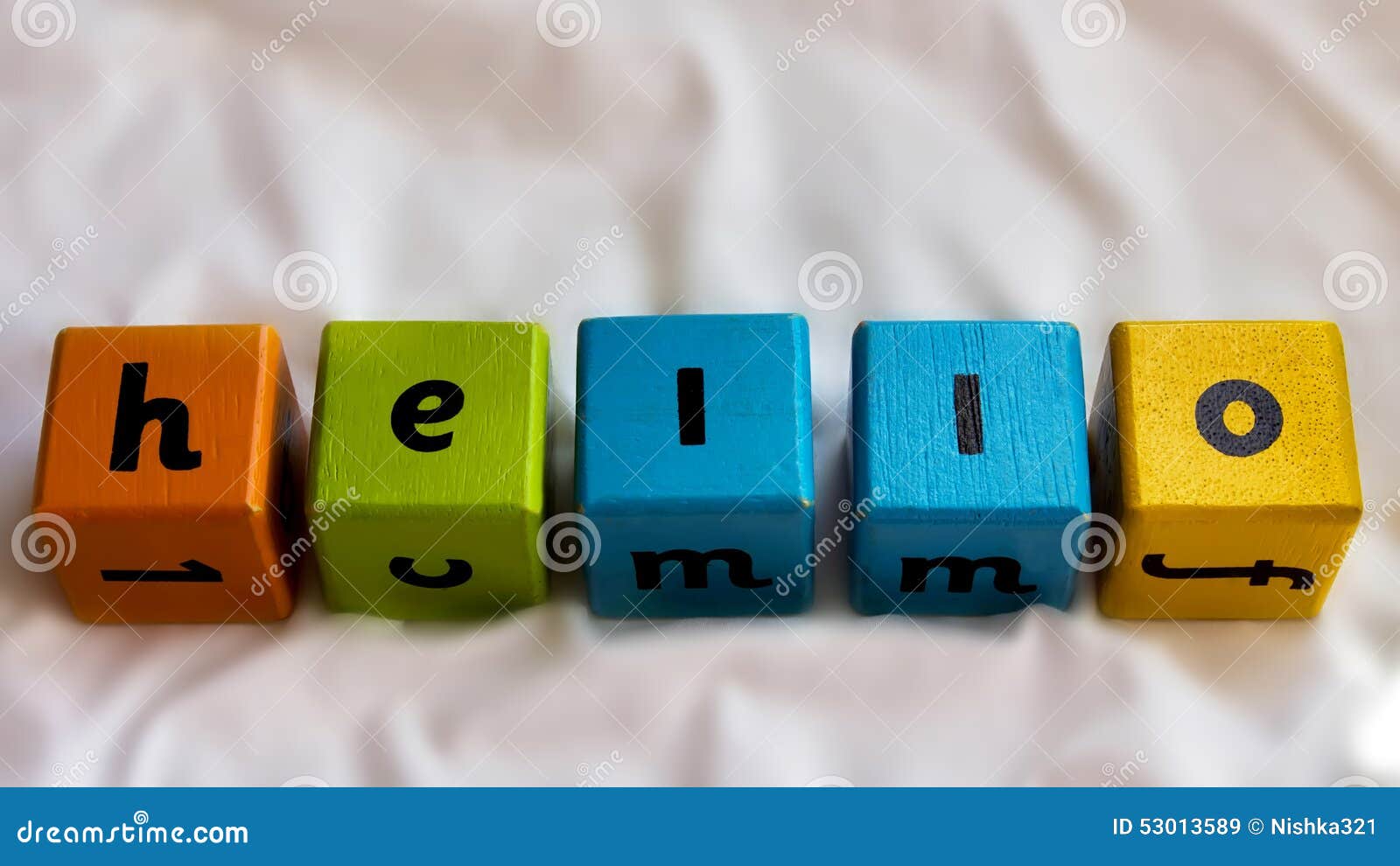 Kids blocks hello stock image. Image of education, kindergarten - 53013589