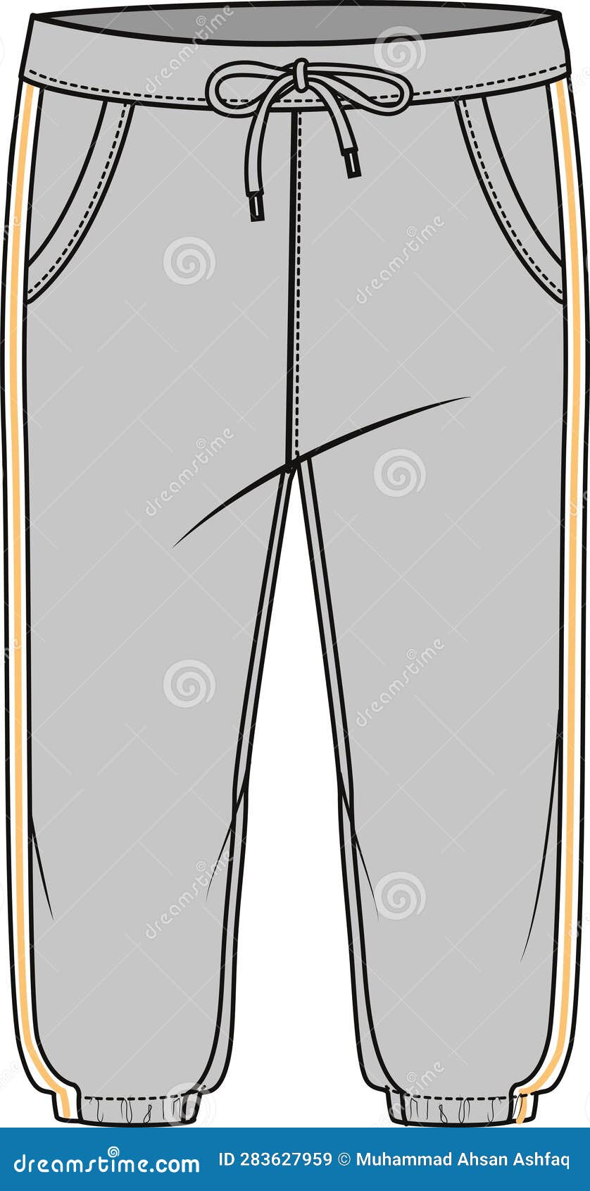 Kids Bottom Wear Trouser Jogger Vector Stock Vector - Illustration of ...