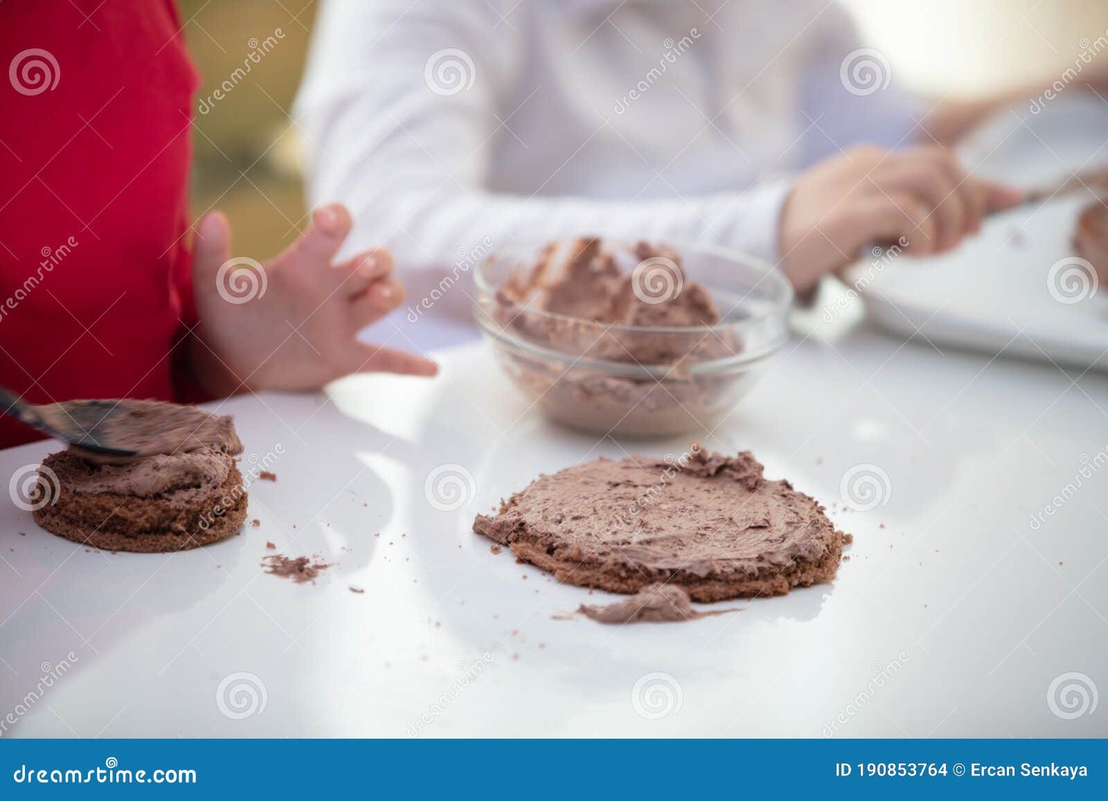 Kids Boy Making Cake Bakery in Kitchen Stock Photo - Image of bakery ...
