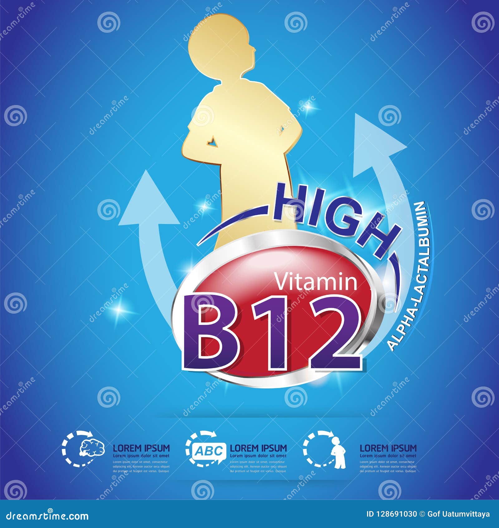 Kids Calcium And Vitamin Vector | CartoonDealer.com #66327091