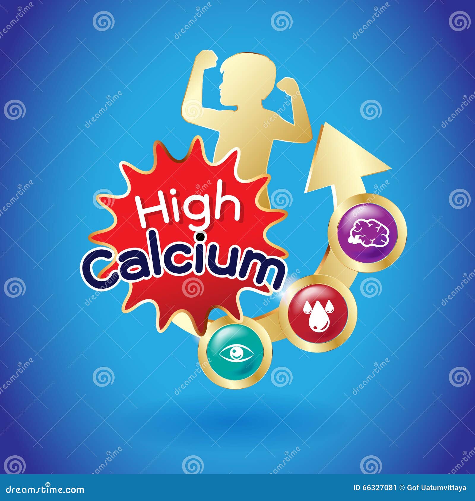 Kids Calcium and Vitamin Vector Stock Vector - Illustration of orange ...
