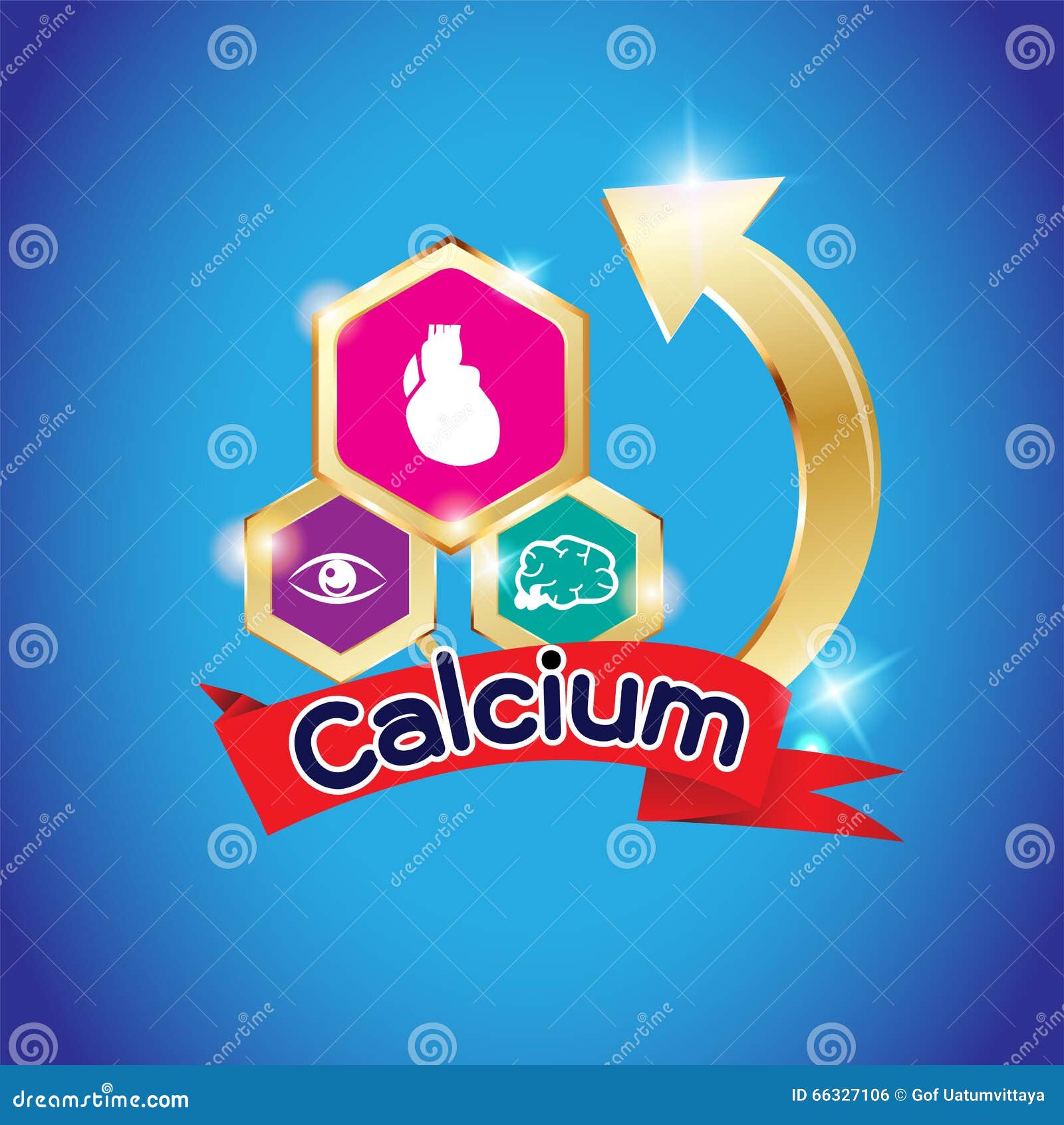 Kids Calcium And Vitamin Vector | CartoonDealer.com #66327091