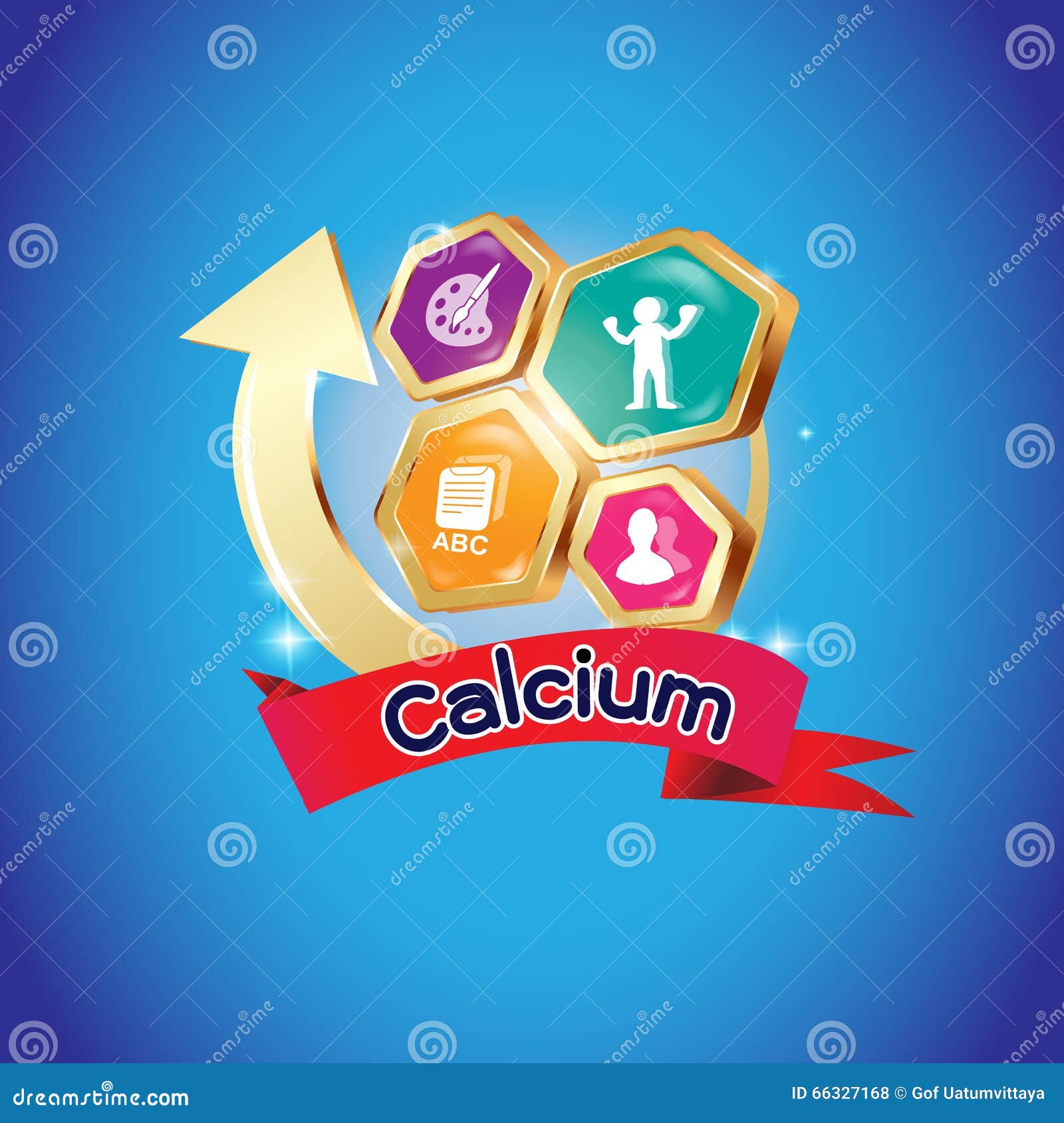 Kids Calcium and Vitamin Vector Stock Vector - Illustration of ...