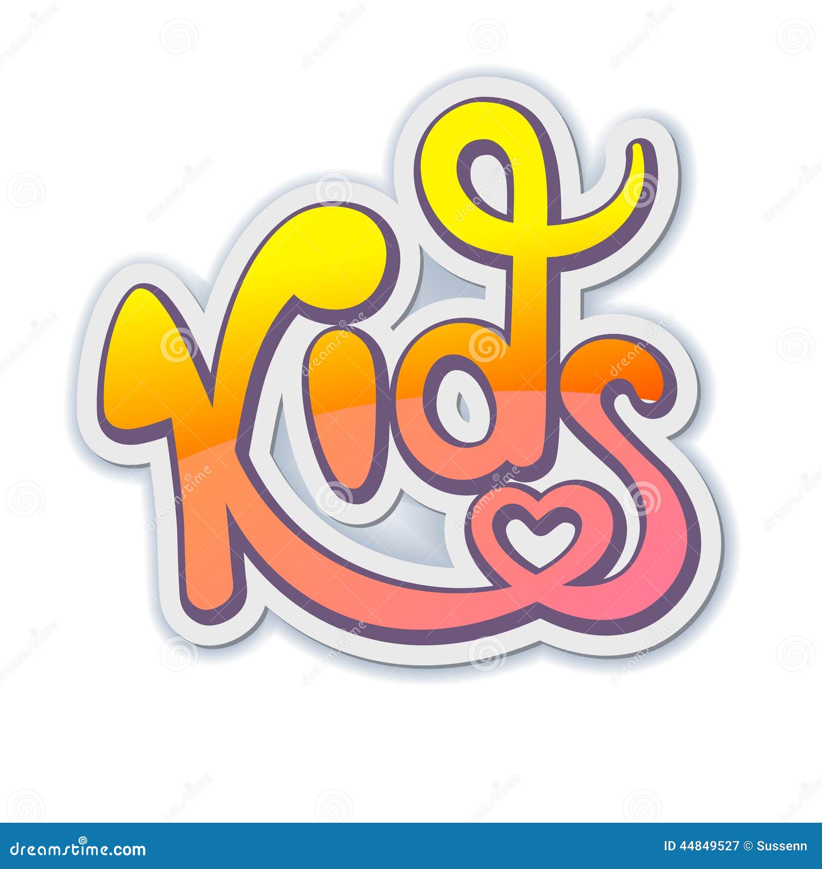 Kids Calligraphic Lettering Stock Vector - Illustration of banner ...