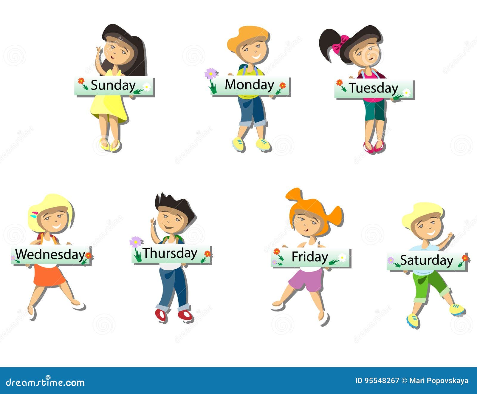 Days Of The Week Cartoon