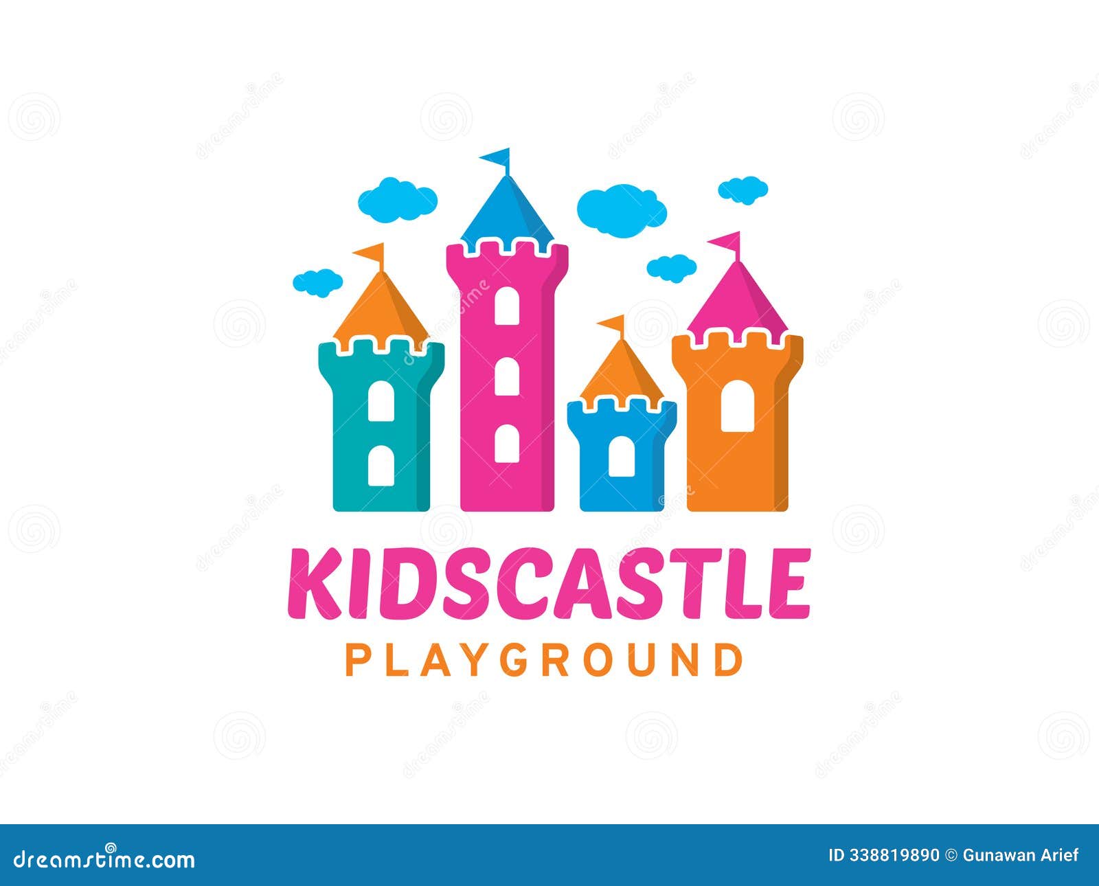 Kids Castle Logo Symbol or Icon Template Stock Vector - Illustration of ...